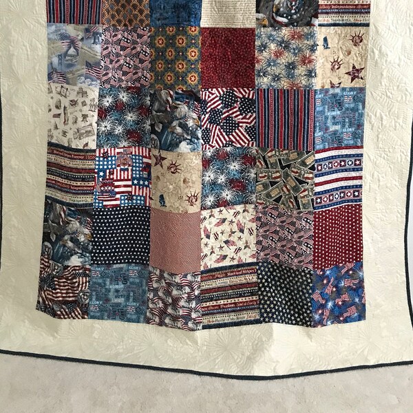 American Flag Quilt - Etsy