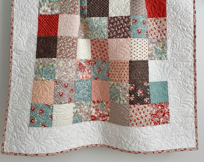 Modern Patchwork Baby Girl Quilt the Sanctuary Collection, Modern Baby ...