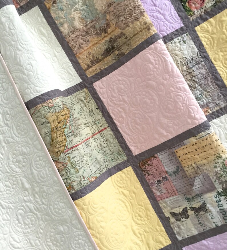 King Patchwork Quilt with Matching Pillow Shams Cotton Fabrics | Etsy