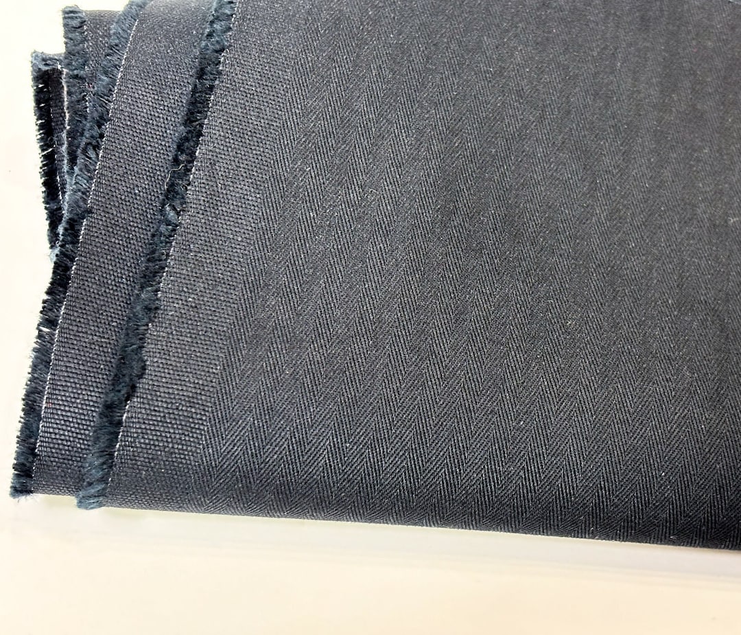 Corset Coutil Fabric Black Herringbone 100% Cotton Fabric-by-the-yard ...