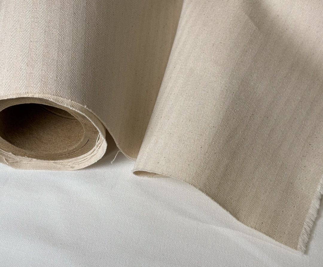 Corset Making Coutil Fabric Beige Herringbone 100% Cotton by the Yard ...