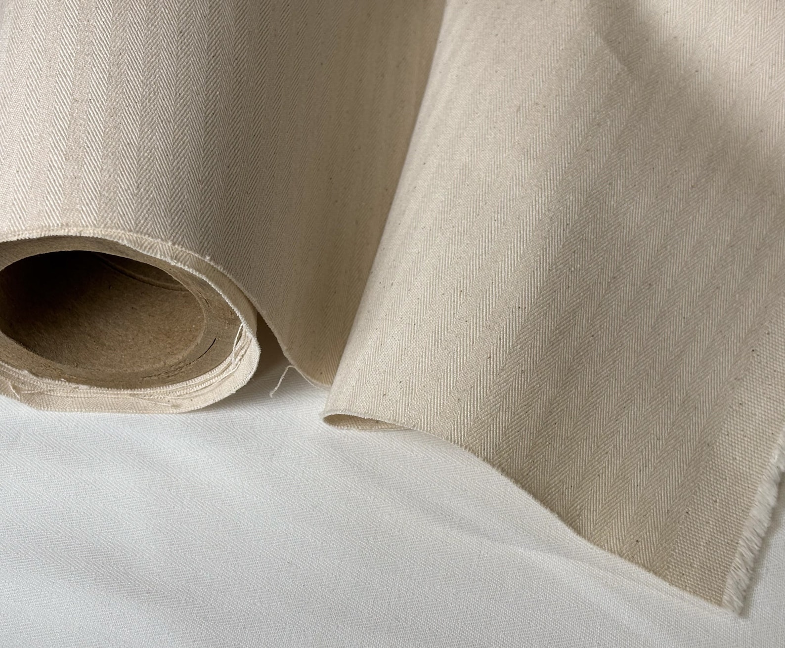 Corset Making Coutil Fabric Beige Herringbone 100% Cotton by the Yard ...