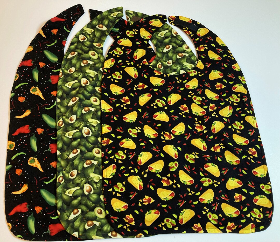 READY TO SHIP - Taco Tuesday -trio of Adult Bibs - Etsy