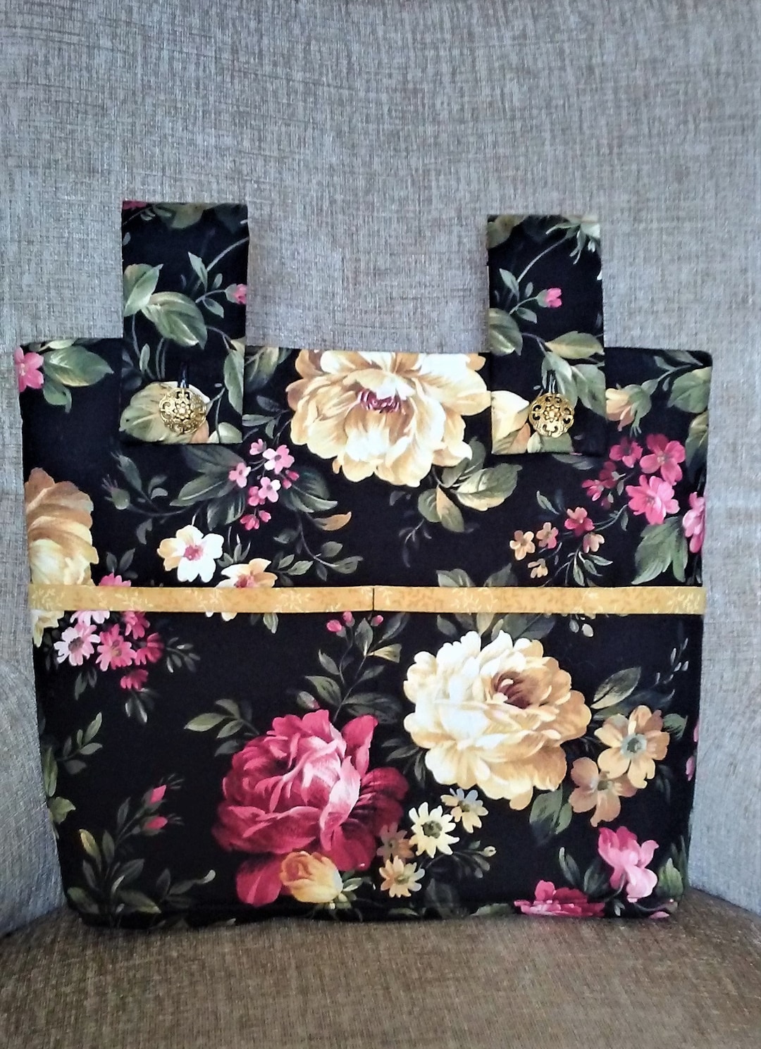 READY TO SHIP! Yellow & Pink Roses Walker Bag - Etsy