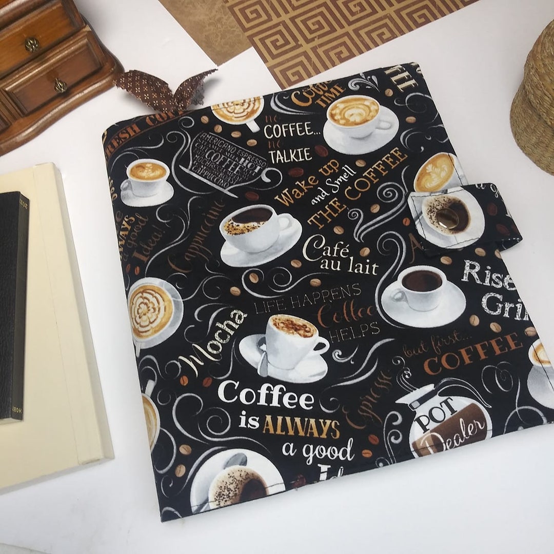 Planner Cover in Timeless Treasures Rise and Grind Fabric F2 - Etsy