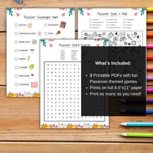 Passover Activities Bundle for Kids | Fun Pesach Seder Games | Instant ...