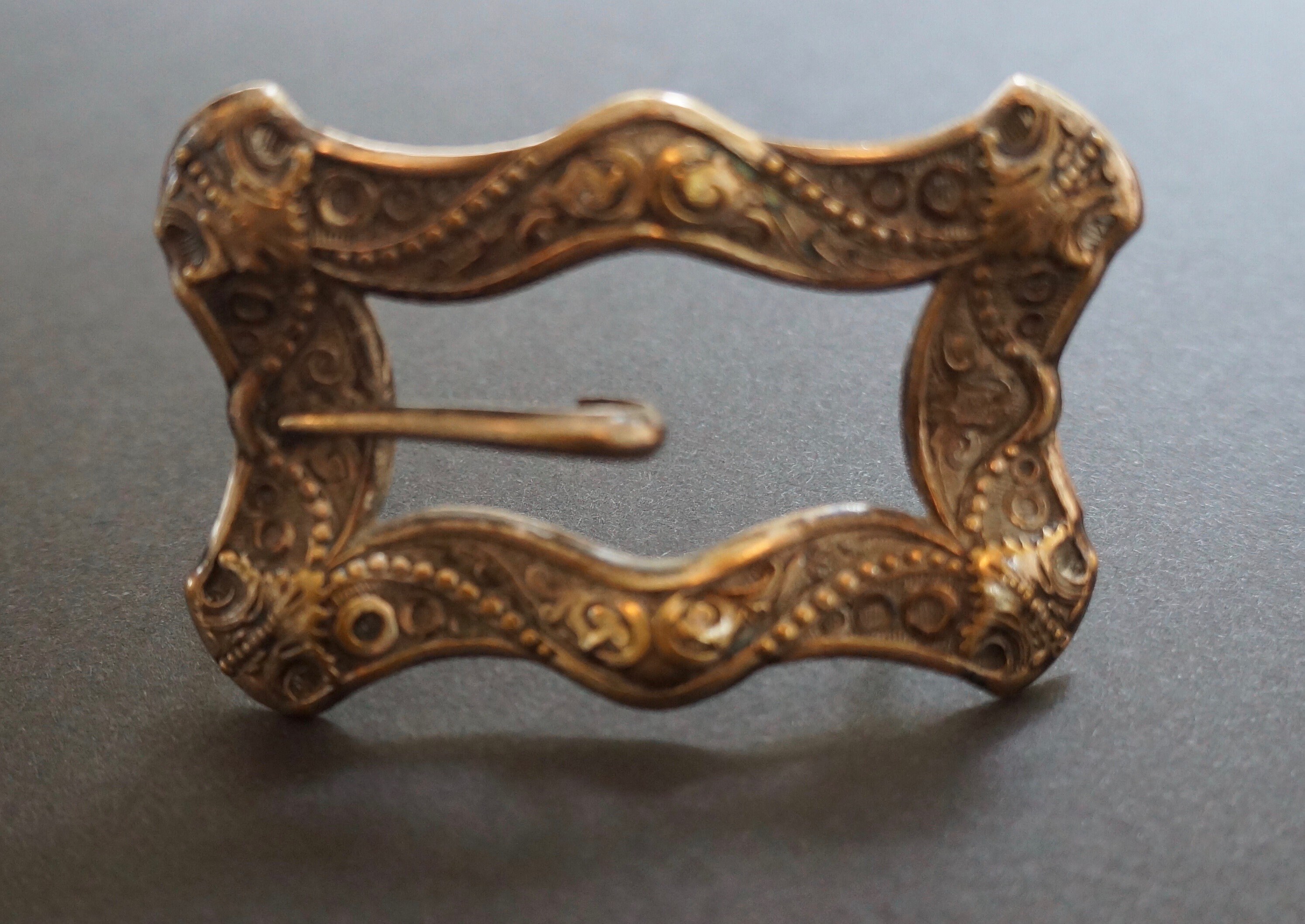 1890s Ornate Buckle-shaped Sash Pin in Silver Tone Metal. - Etsy