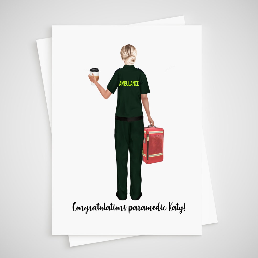 Personalised Paramedic New Job Card Congratulations Becoming a ...