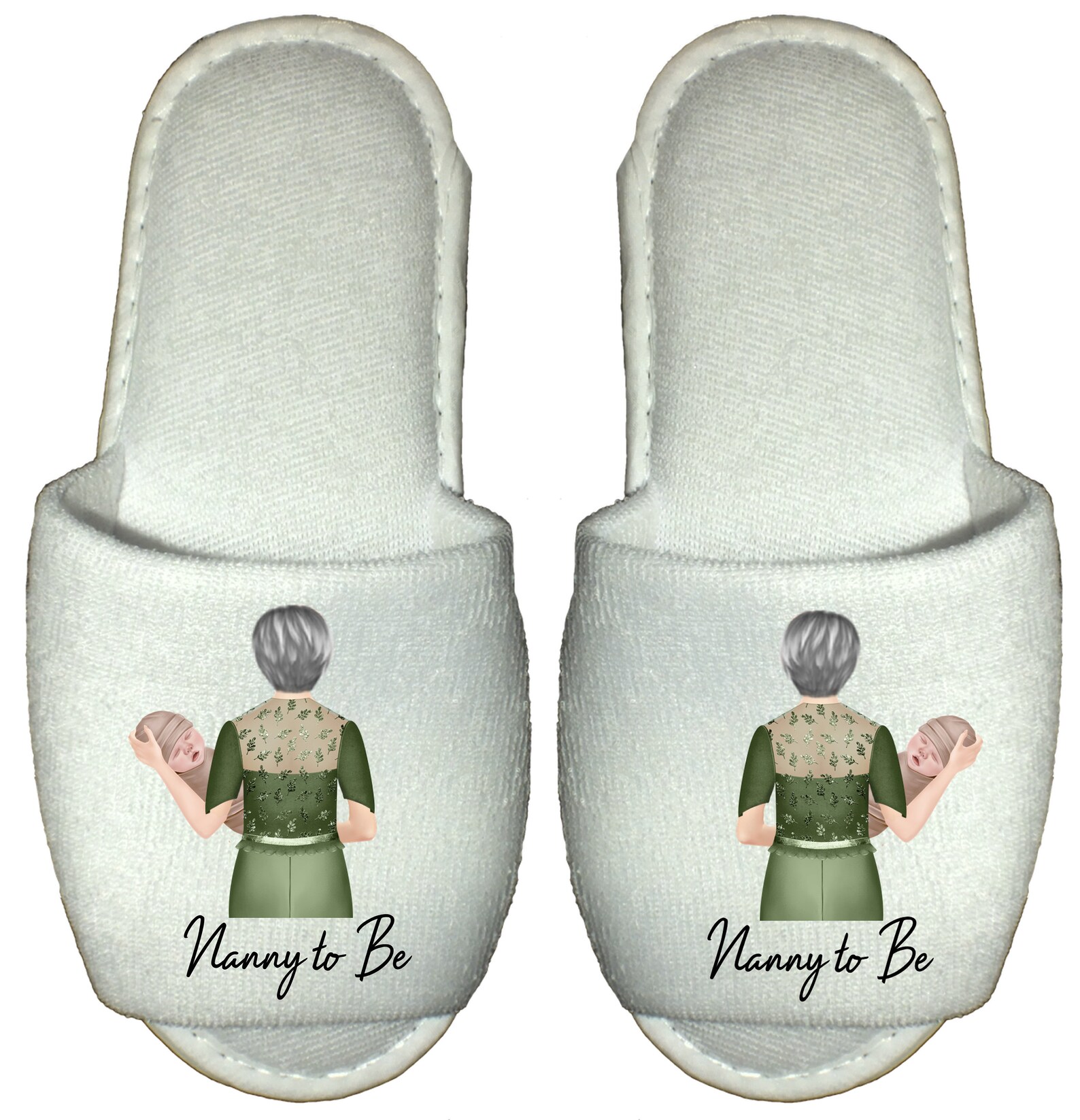 Grandmother to Be Spa Slippers Nanny Nan Grandma Baby Shower - Etsy UK