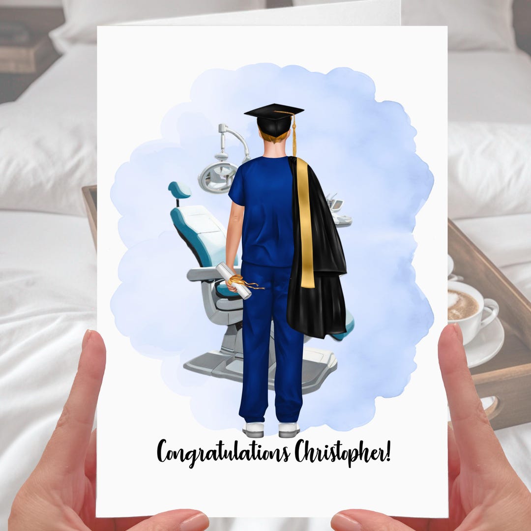 Dentist Graduation Card Personalised for Man Graduate Congratulations ...