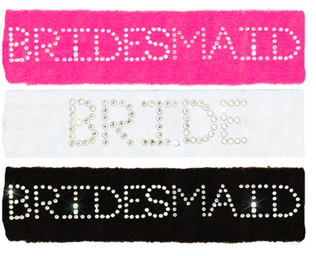 Personalised Sweatband Headband Spa Rhinestone Wedding Gift Hen Party ...