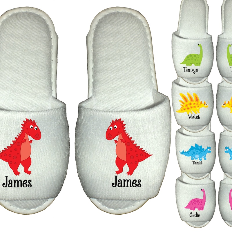 Dinosaur Slippers - Etsy UK