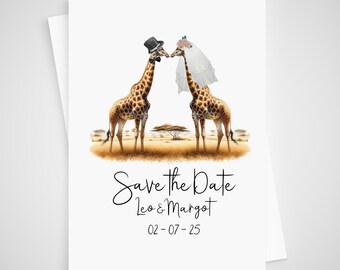 Save the Date Cow Wedding Card Personalised Highland Bride & Groom - Etsy