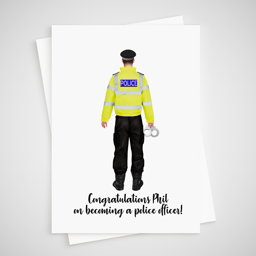 Policeman Card New Job Personalised Congratulations Police Officer ...