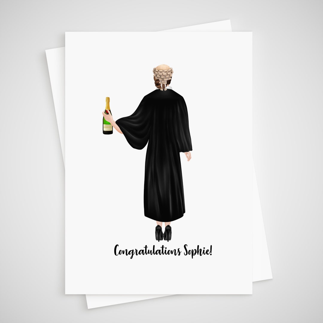 Congratulations Lawyer Card Personalised for Woman Passed Bar Exam ...