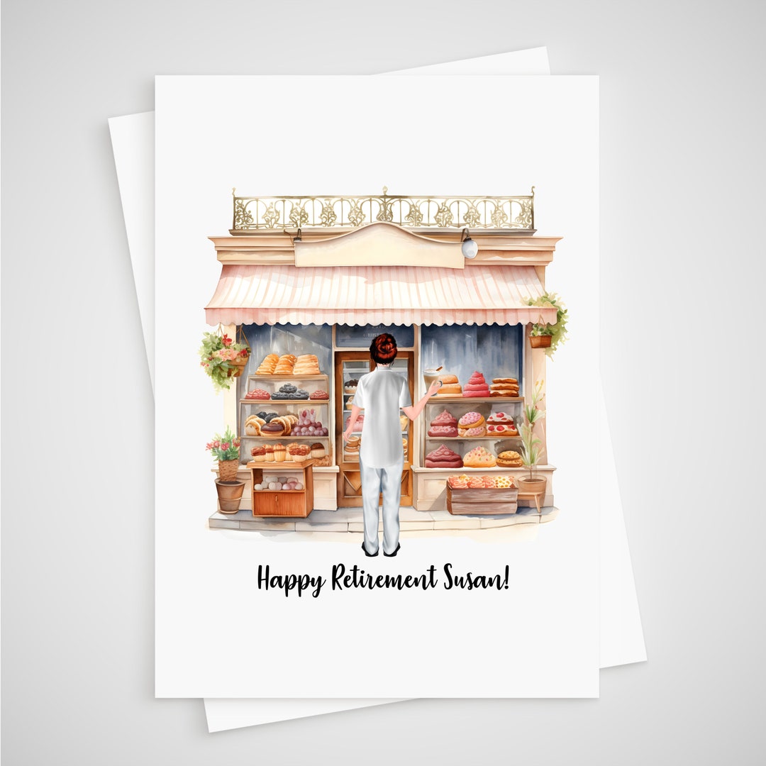 Personalised Baker Retirement Card Bakery Shop Baking - Etsy