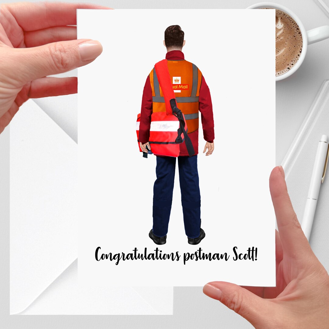 Postman Card New Job Personalised Congratulations - Etsy