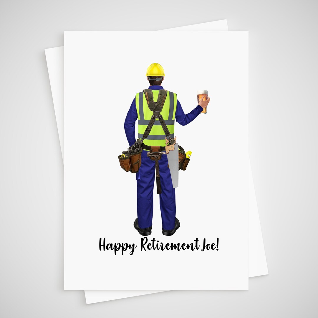 Carpenter Card Retirement Personalised Woodworker - Etsy