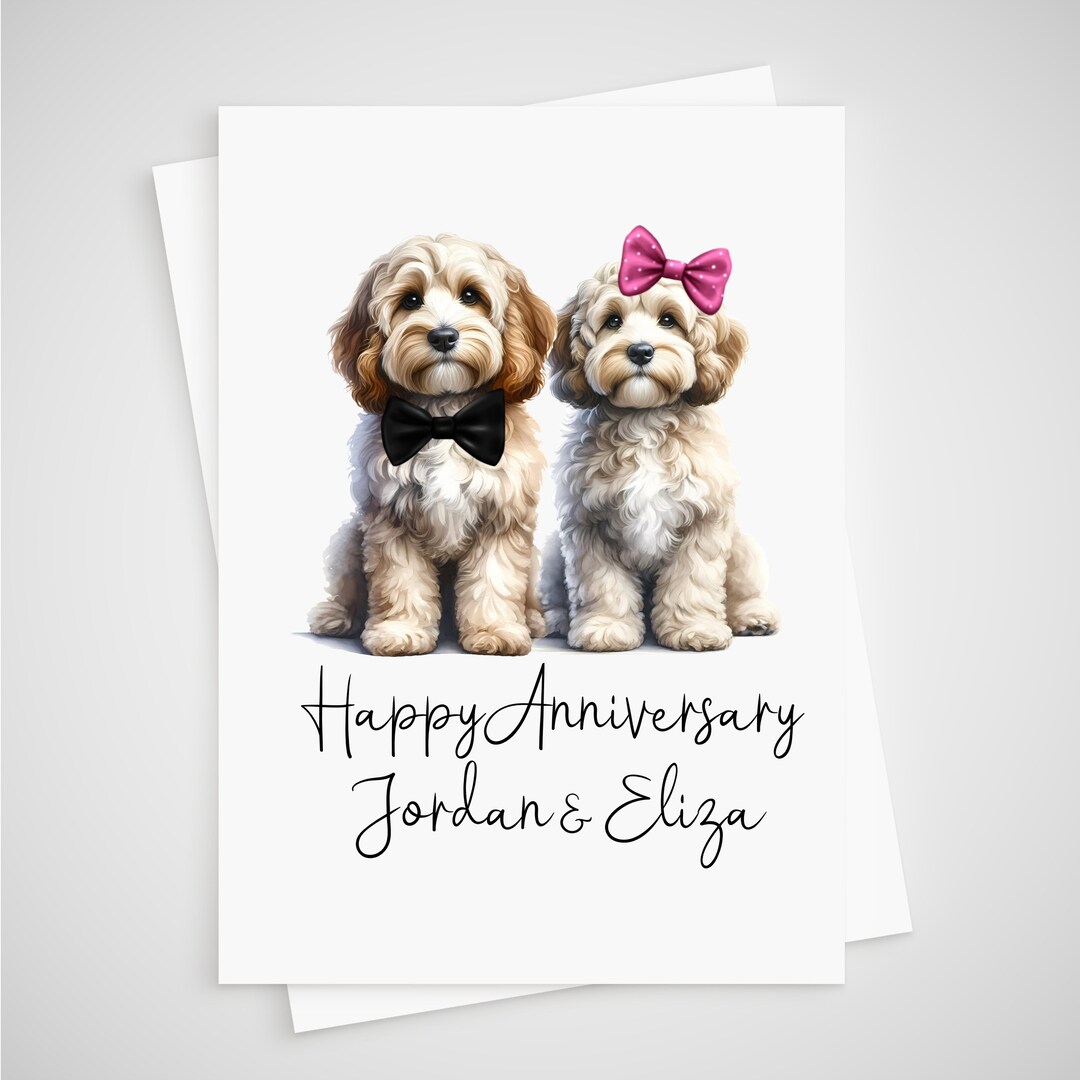 Personalised Cockapoo Anniversary Card Dog - Etsy