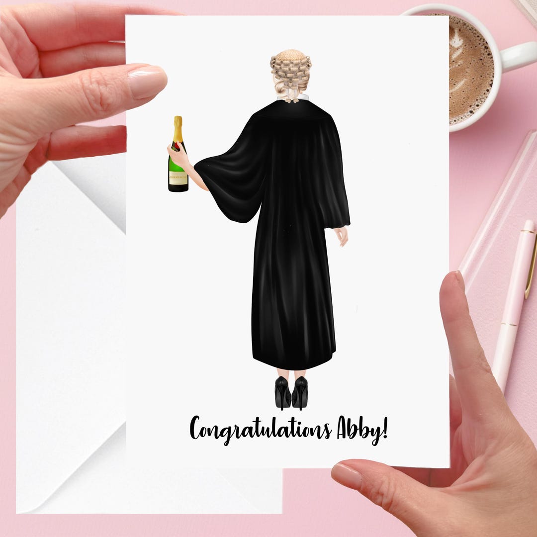 Congratulations Lawyer Card Personalised for Woman Passed Bar Exam ...
