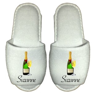 Personalised Spa Slippers - Drink Party Alcohol Whiskey Wine Champagne ...