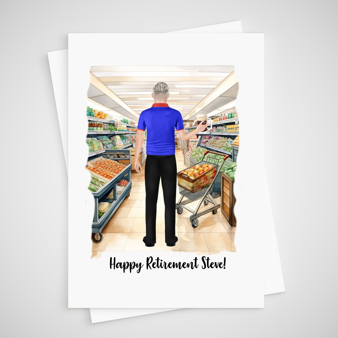 Personalised Cashier Card Retirement Supermarket - Etsy