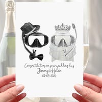 Diving Wedding Cake Topper, Divers Bride and Groom Cake Topper, Scuba ...