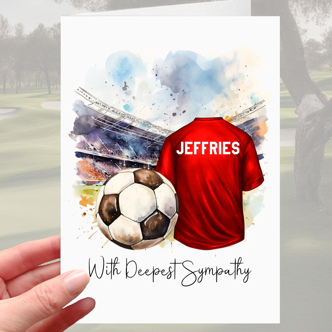 Liverpool Football Sympathy Card Grief Mourning Soccer Red Shirt - Etsy