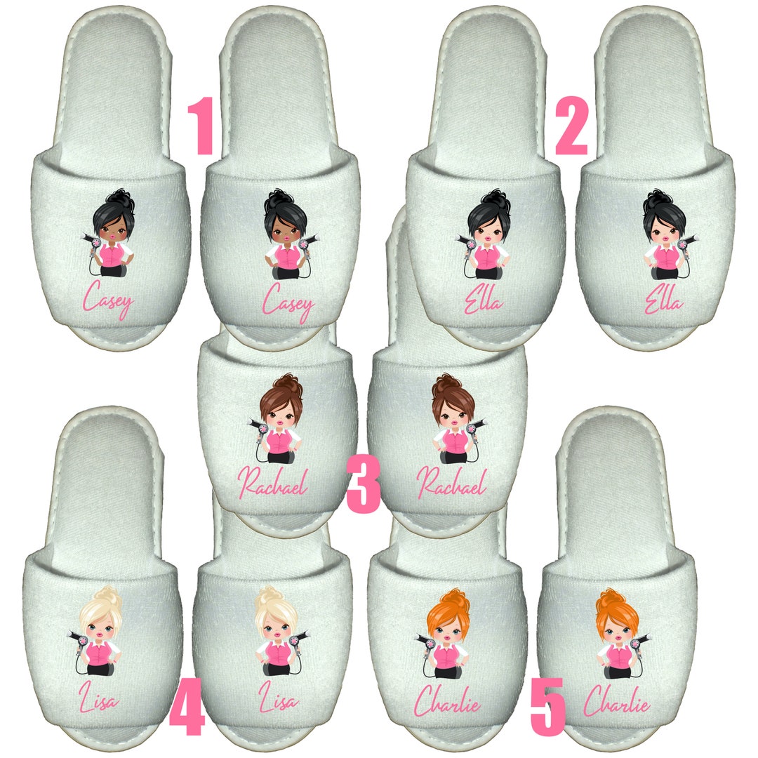 Personalized Spa Slippers: Hairdresser Gift, Bridal Party Favors - Etsy