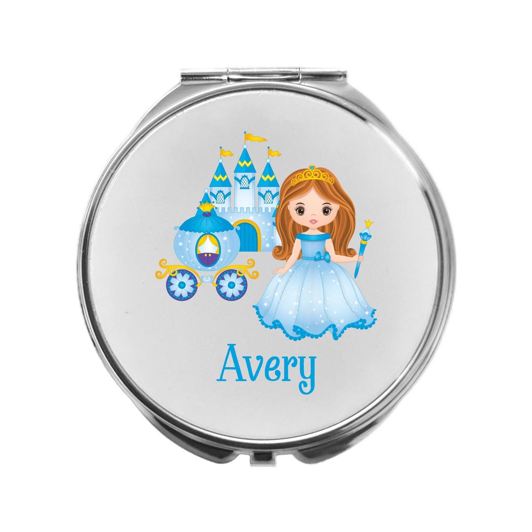 Cinderella Mirror Compact Personalised Princess - Etsy