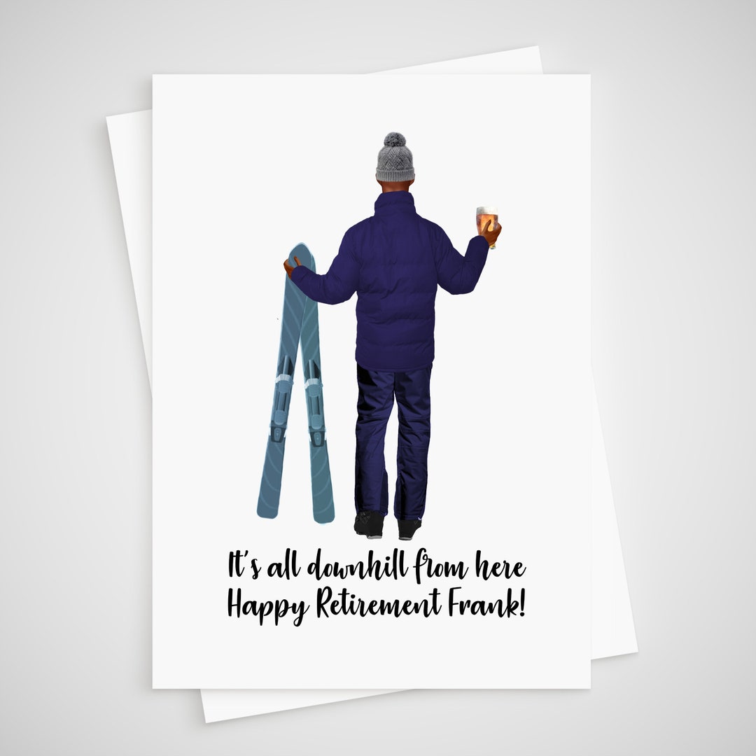 Ski Retirement Card Personalised We'll Miss You - Etsy