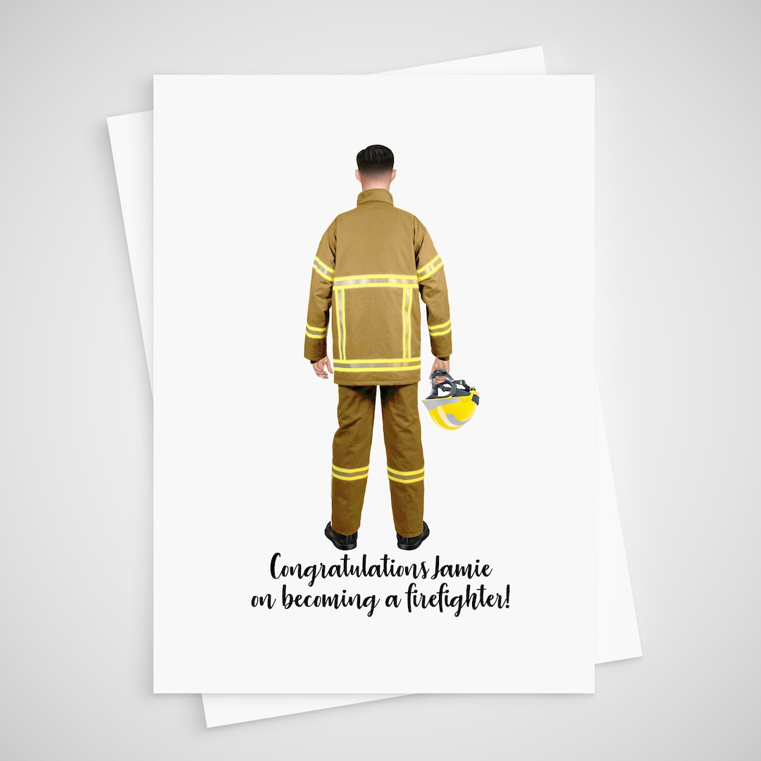 Becoming a Firefighter Card Personalised Fireman New Job ...