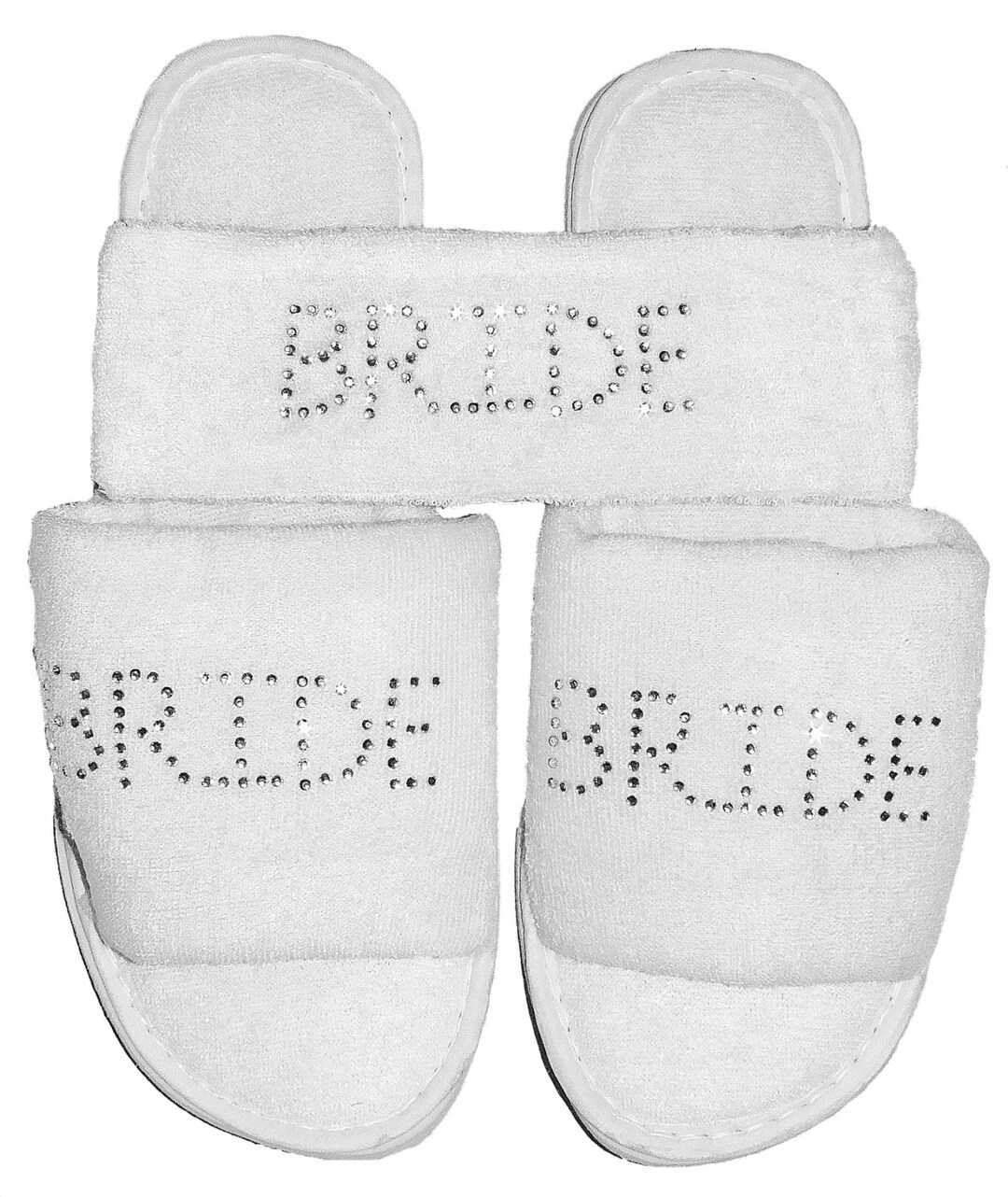 Personalised Slipper & Headband Spa Set Rhinestone Wedding - Etsy