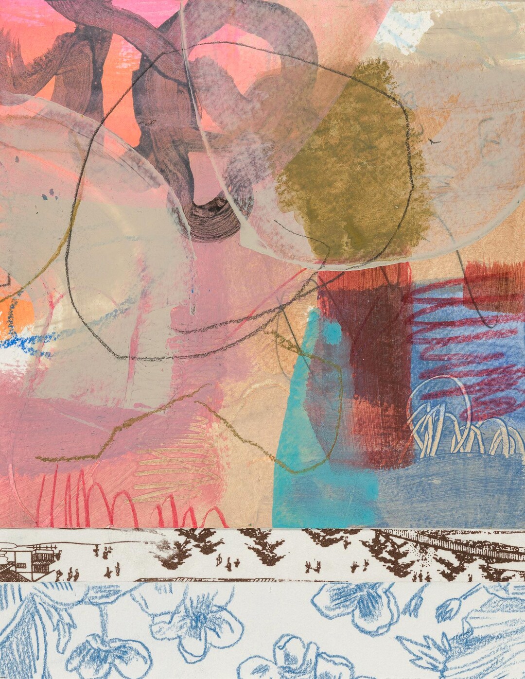 Invisible Thread Wall Art - Colorful Abstract Painting, Modern Mixed ...