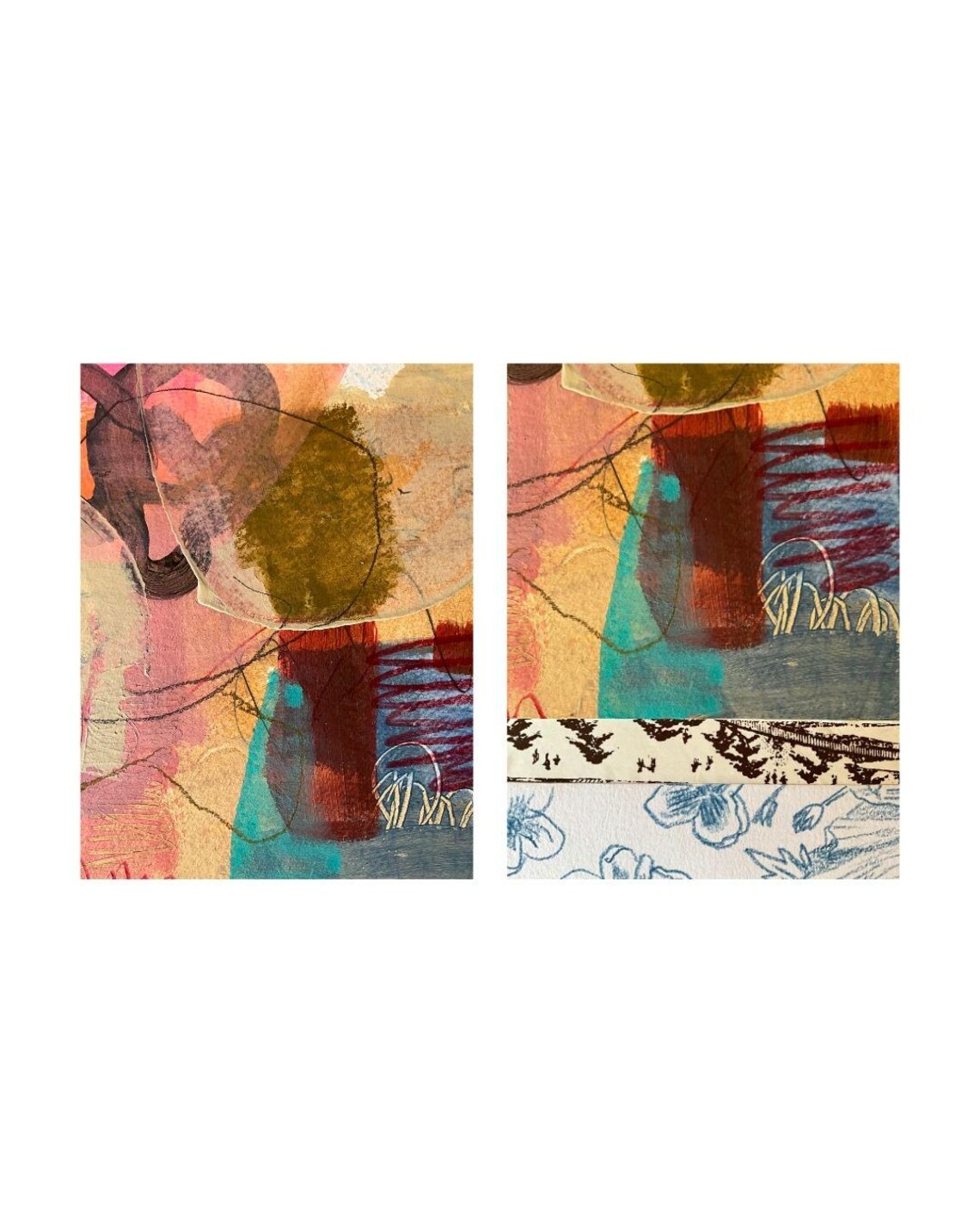 Invisible Thread Wall Art - Colorful Abstract Painting, Modern Mixed ...