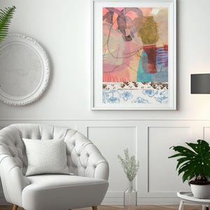 Invisible Thread Wall Art - Colorful Abstract Painting, Modern Mixed ...