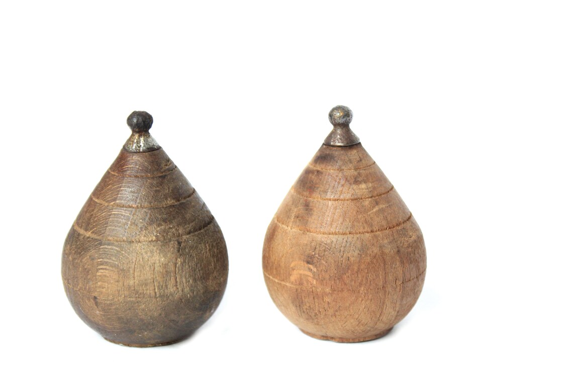 Vintage Wood Toy Tops - Etsy