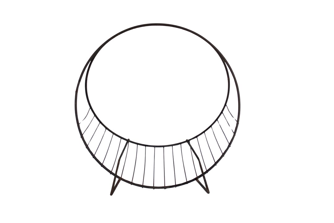 Vintage Round Metal Hoop Log Holder/ Magazine Rack - Storage - Etsy