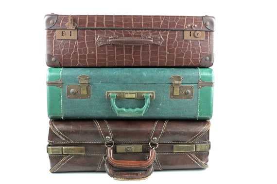 Vintage French Suitcase Cardboard - Gem