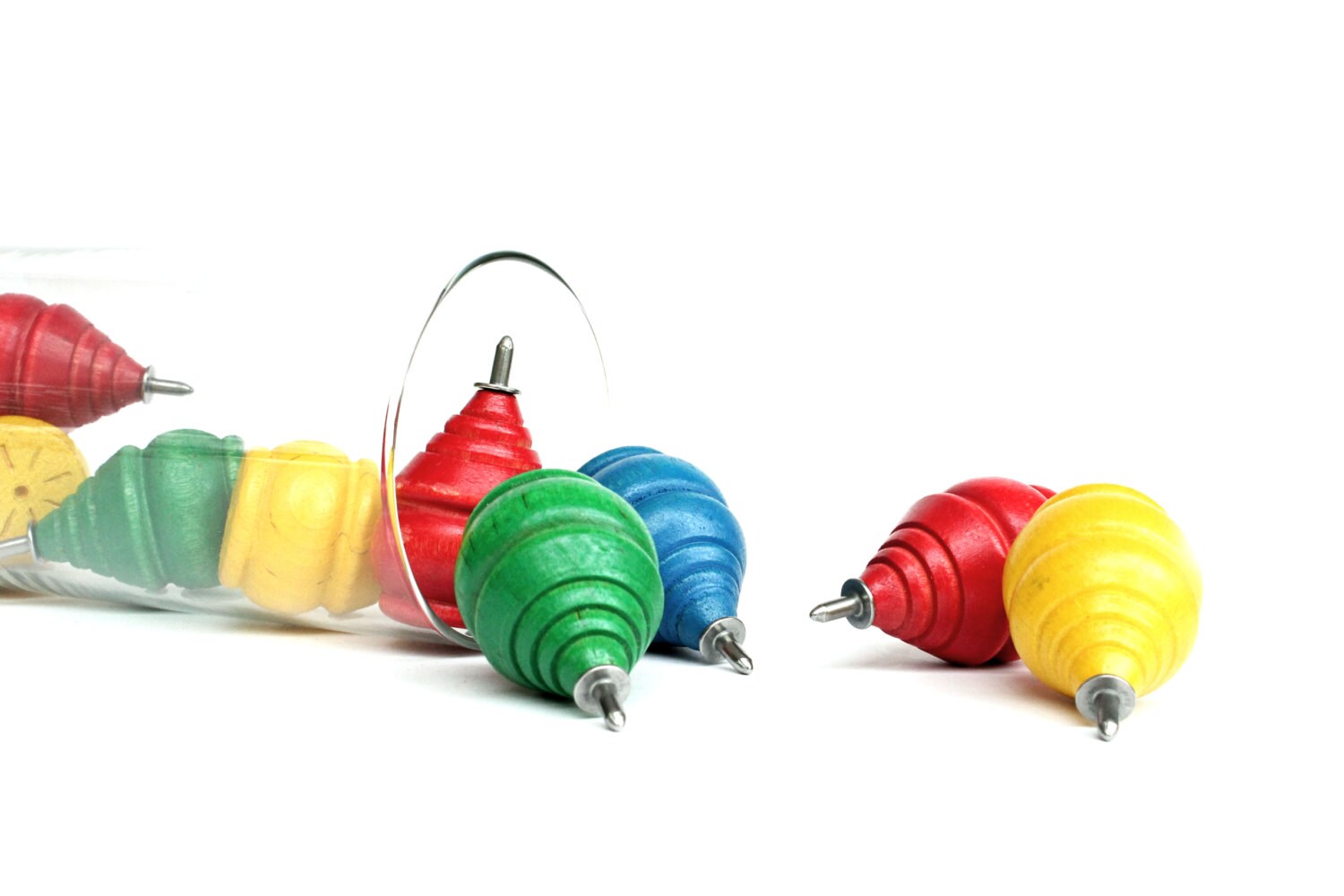 Vintage Wood Toy Tops - Etsy