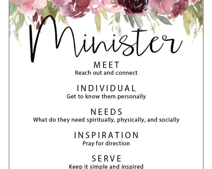 8.5"x11" Ministering Poster or Relief Society Binder Cover- the Church of Jesus Christ of Latter ...