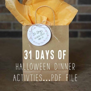 31 Days of Halloween Dinner Activities- PDF File - Etsy