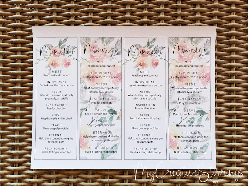 Ministering Bookmarks (5 Designs)- PDF - Etsy