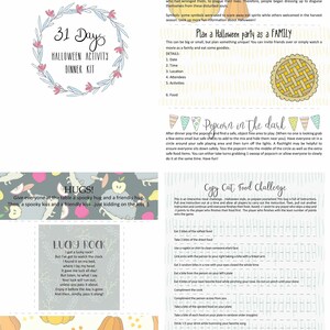31 Days of Halloween Dinner Activities- PDF File - Etsy