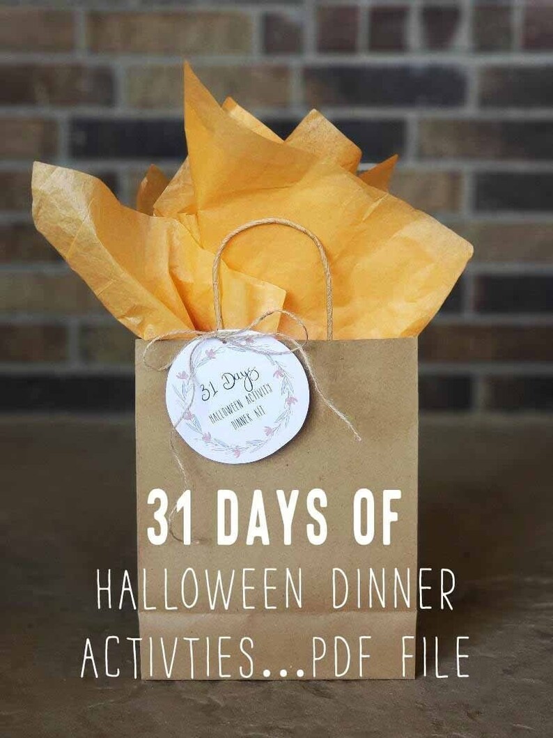 31 Days of Halloween Dinner Activities- PDF File - Etsy