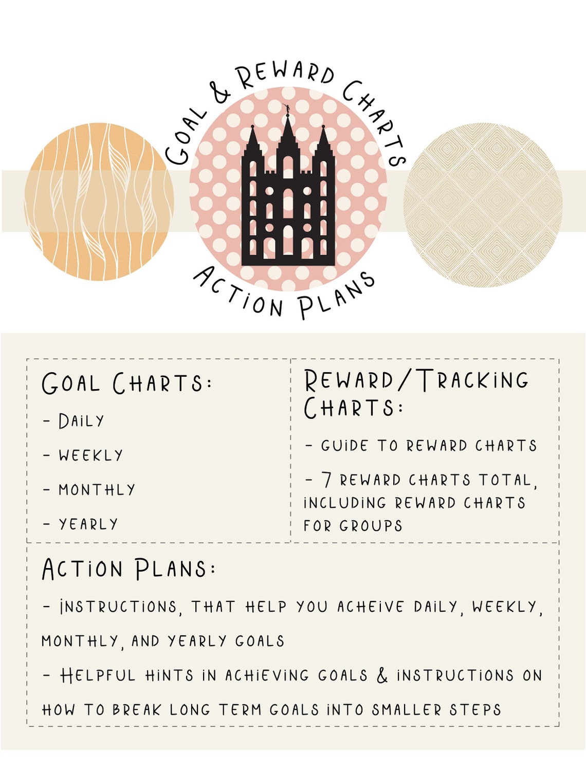 Children and Youth Program GOAL and REWARD Charts and Easy Action Plans ...