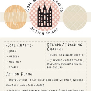 Children and Youth Program- GOAL and REWARD Charts and Easy Action ...