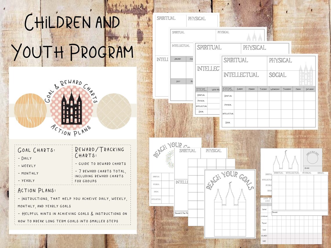 Children and Youth Program GOAL and REWARD Charts and Easy Action Plans ...