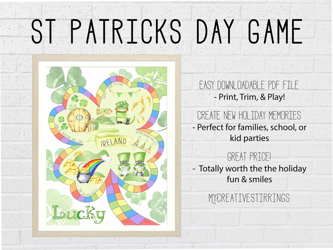 St. Patrick's Day Game- Fun Family Game, School Game, or Holiday Fun - Etsy