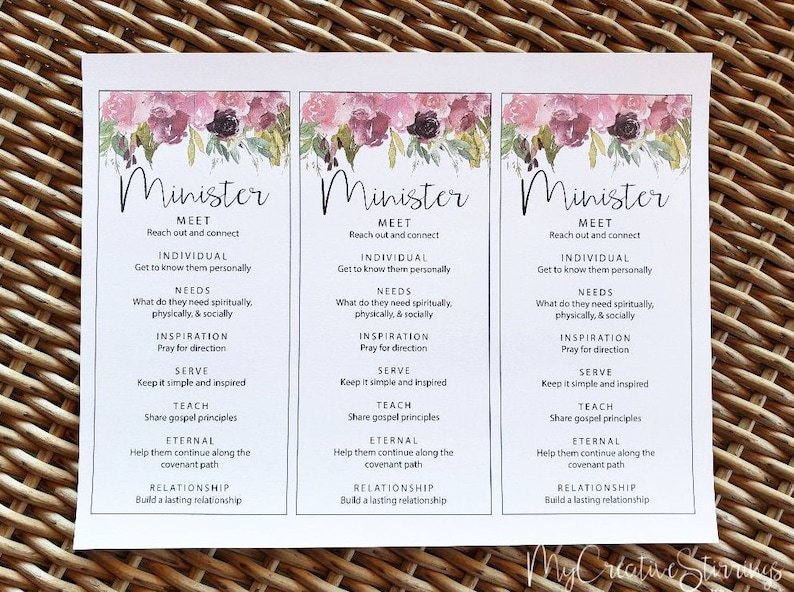 Ministering Bookmarks (5 Designs)- PDF - Etsy